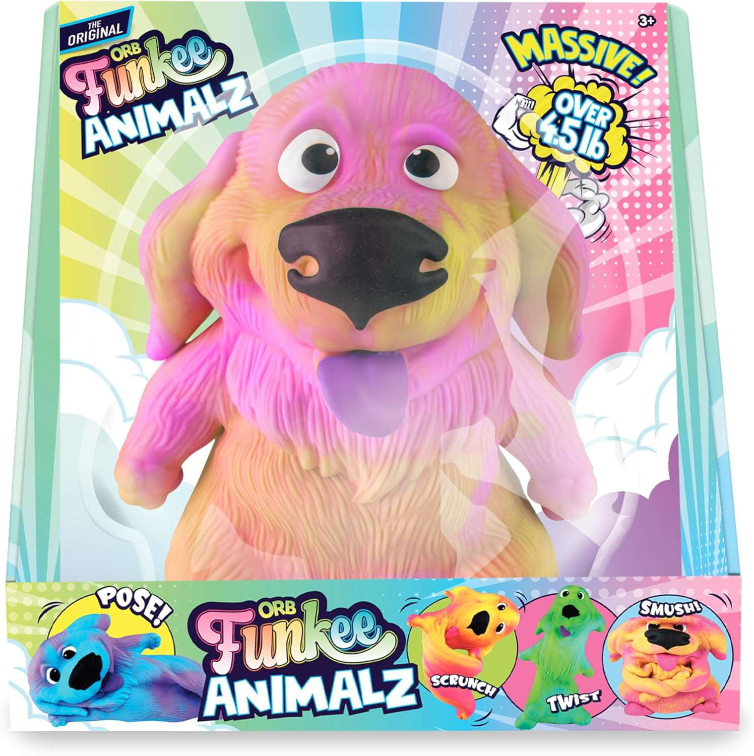 Funkee Dog Yellow / Purple JUMBO Stretchy Figure - Walmart.com