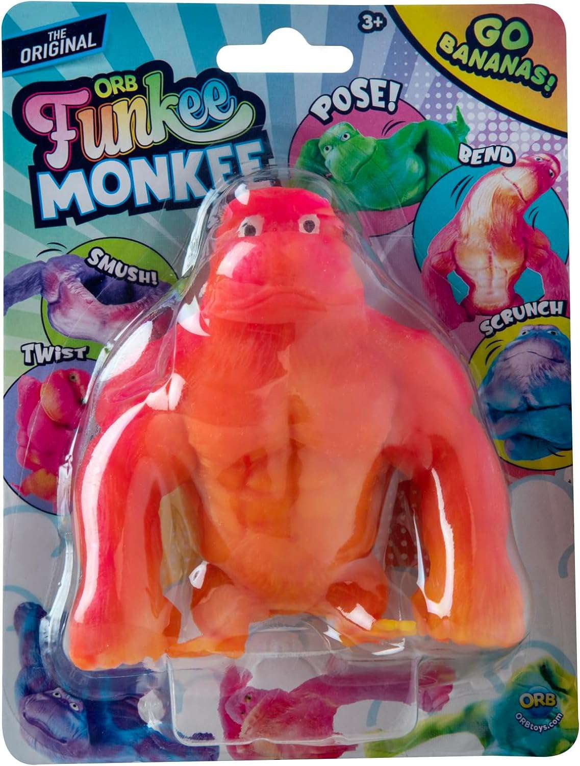 Funkee Monkee Orange Figure (SUPER STRETCHY!) - Walmart.com