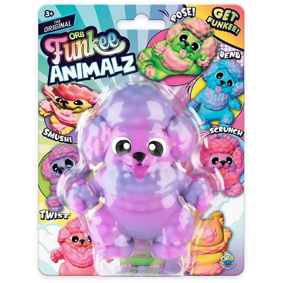Funkee Poodle Purple / Pink Stretchy Figure - Walmart.com