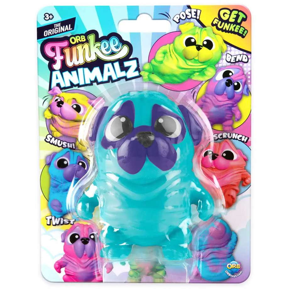 Funkee Pug Blue Stretchy Figure - Walmart.com