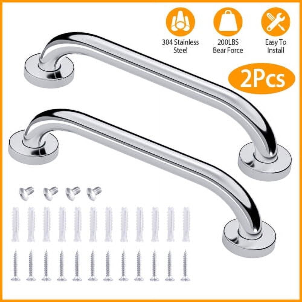 Funkeen Stainless Steel Bathroom Safety Grab Bars, 12.6in, Non-Slip ...