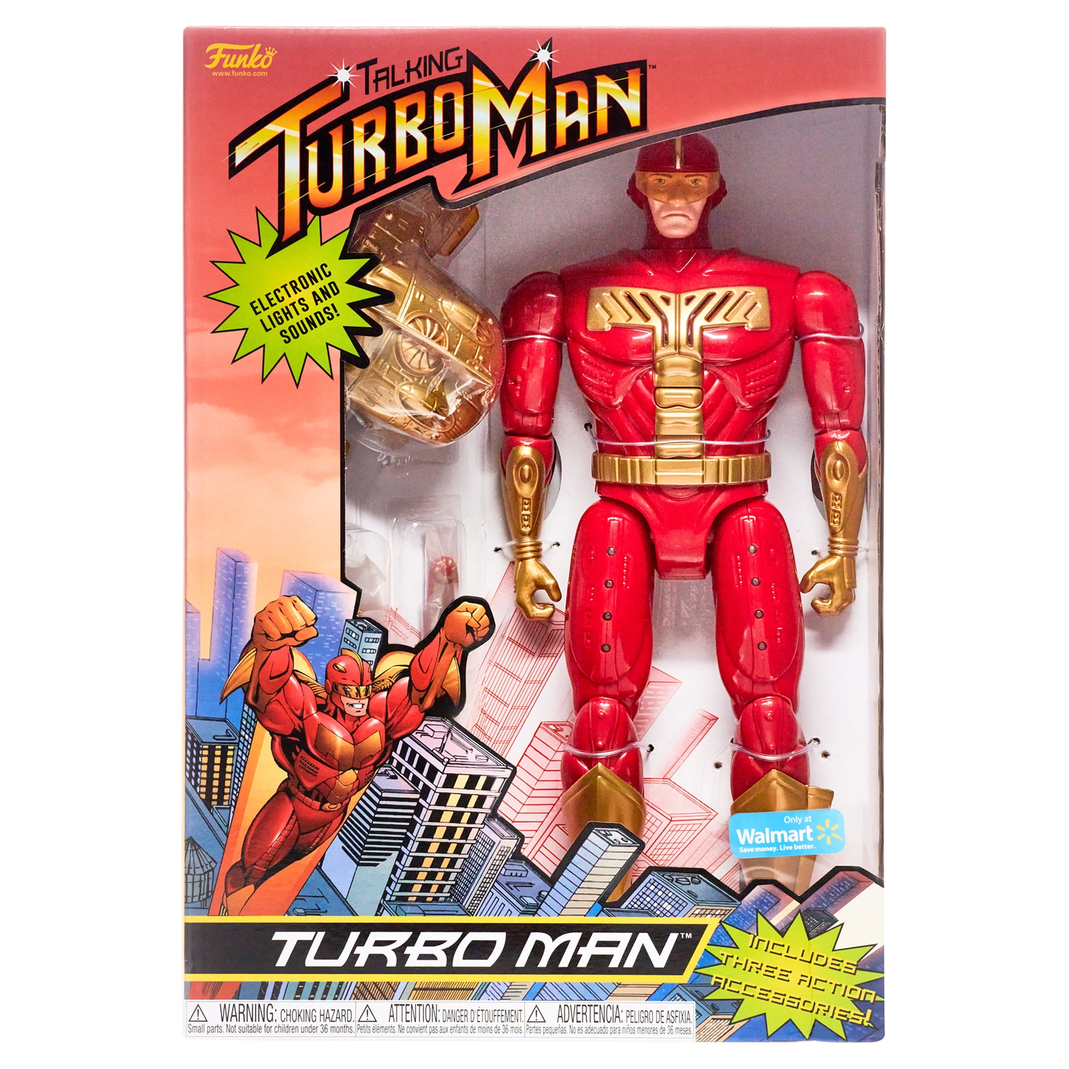 Funko Action Figure Jingle All The Way Turbo Man With Lights And Sounds