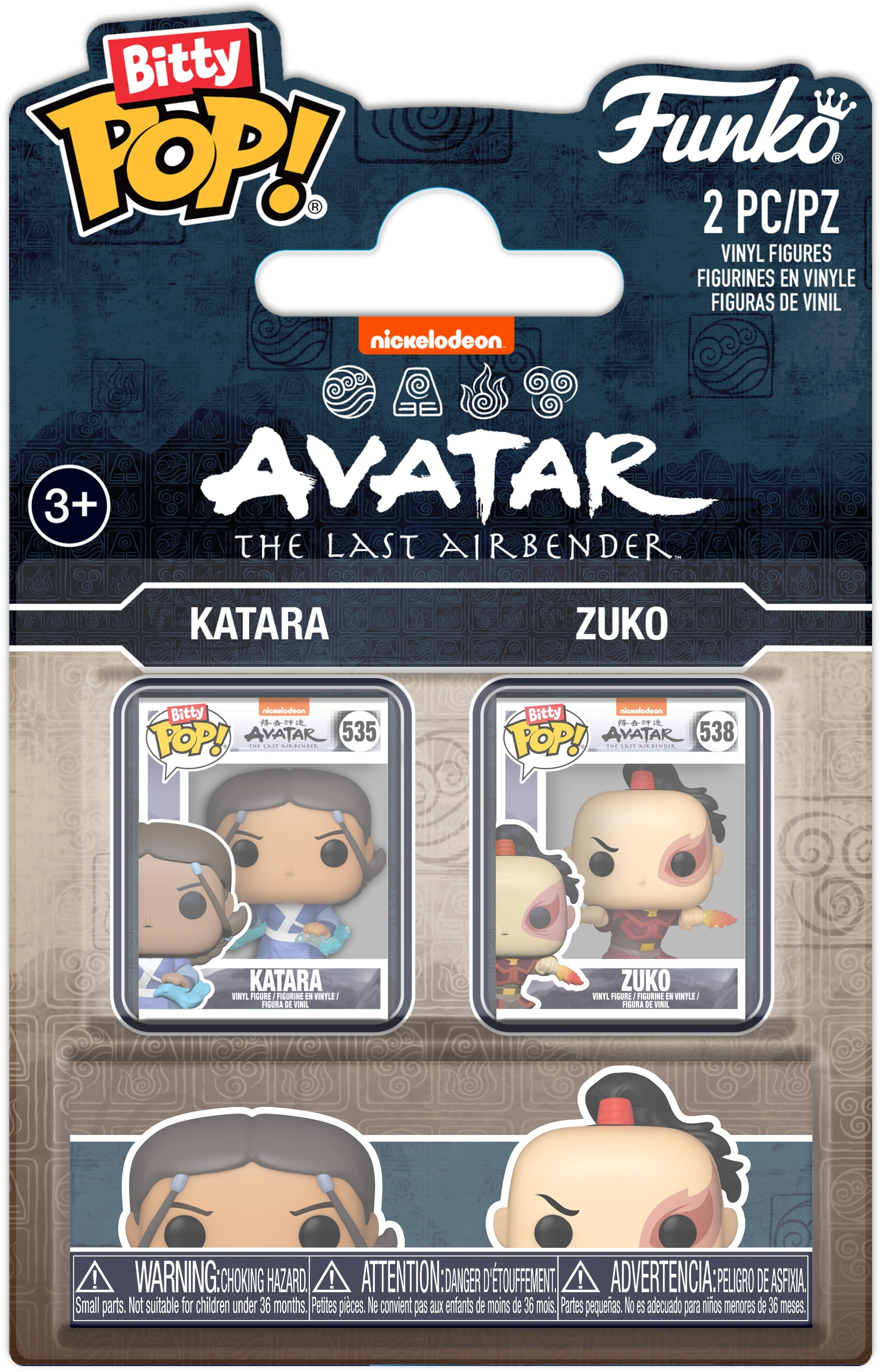 Funko Bitty POP!: Avatar: The Last Airbender 2-Pack - Katara & Zuko ...