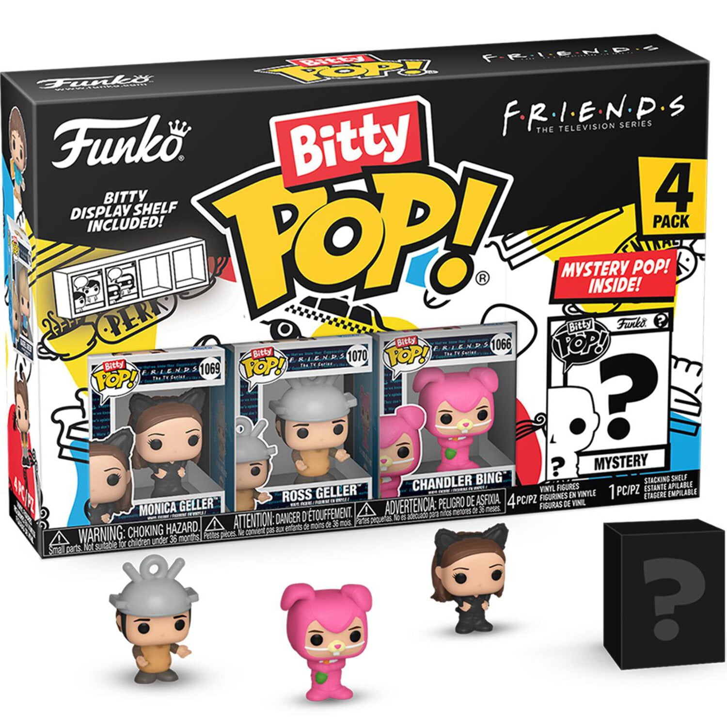 Funko Bitty POP! Friends Monica Ross Chandler Mystery Vinyl Figure, 4 ...