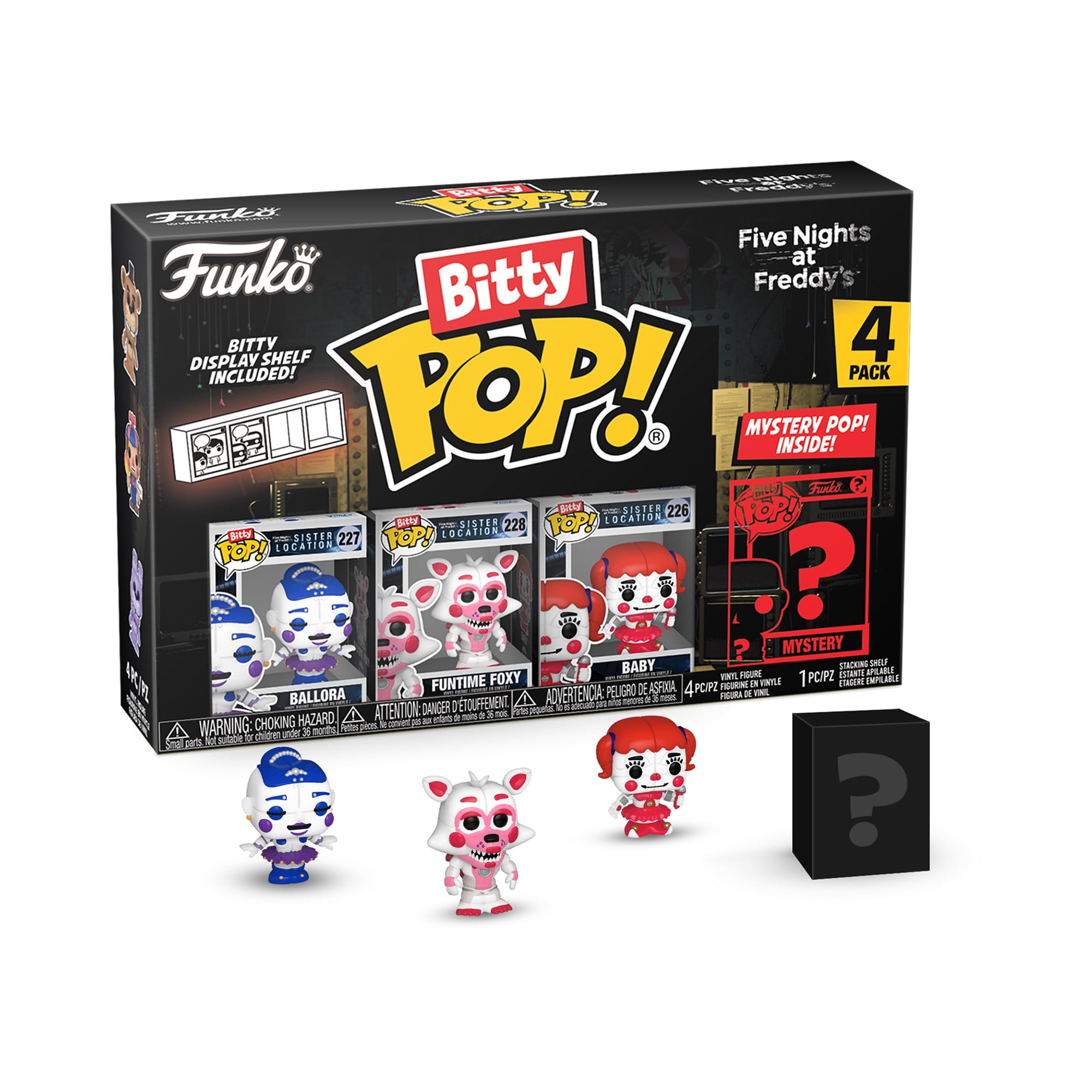 Funko Bitty POP: FNAF Ballora 4PK Collectible Set for Fans & Collectors ...