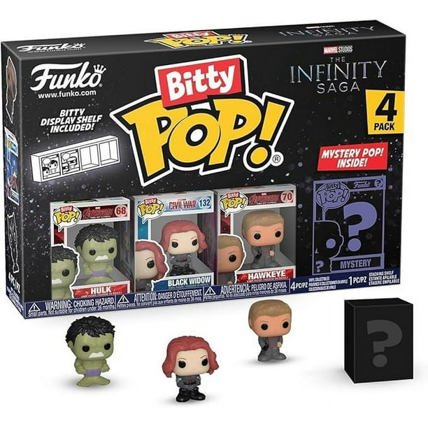 Funko Bitty Pop! Marvel Mini Collectible Toys 4-Pack - Hulk, Black ...