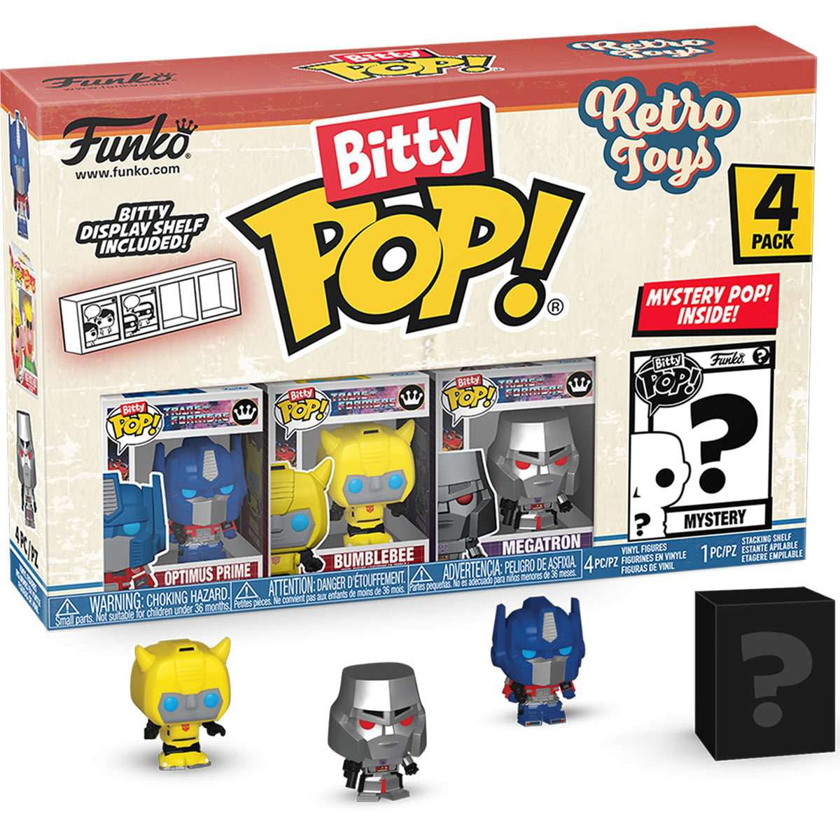 Funko Bitty Pop! Set Retro Toys Transformers Optimus Prime, Bumblebee ...