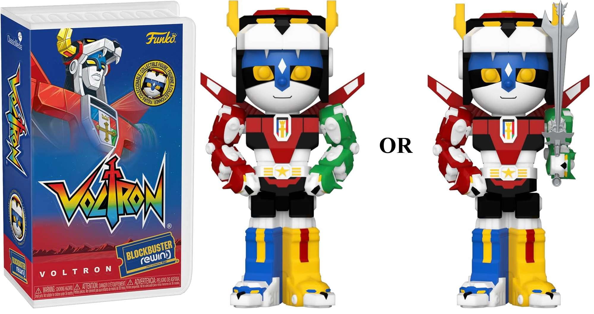 Funko Blockbuster Rewind Voltron Vinyl Figure (1 RANDOM Figure, Look ...