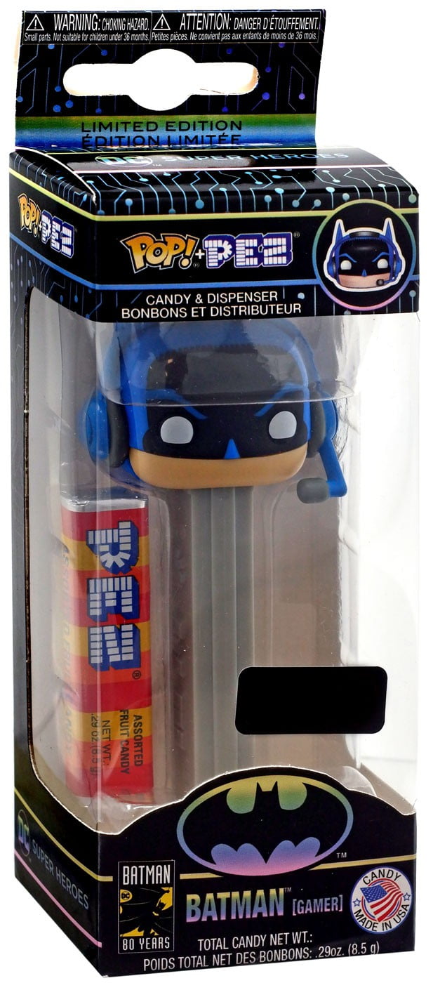 Funko DC Batman 80th POP! PEZ Batman Exclusive Candy Dispenser [Gamer ...