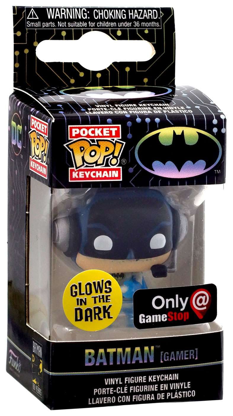 Funko DC Pocket POP! Heroes Batman Keychain (Gamer, Glow-in-the-Dark ...