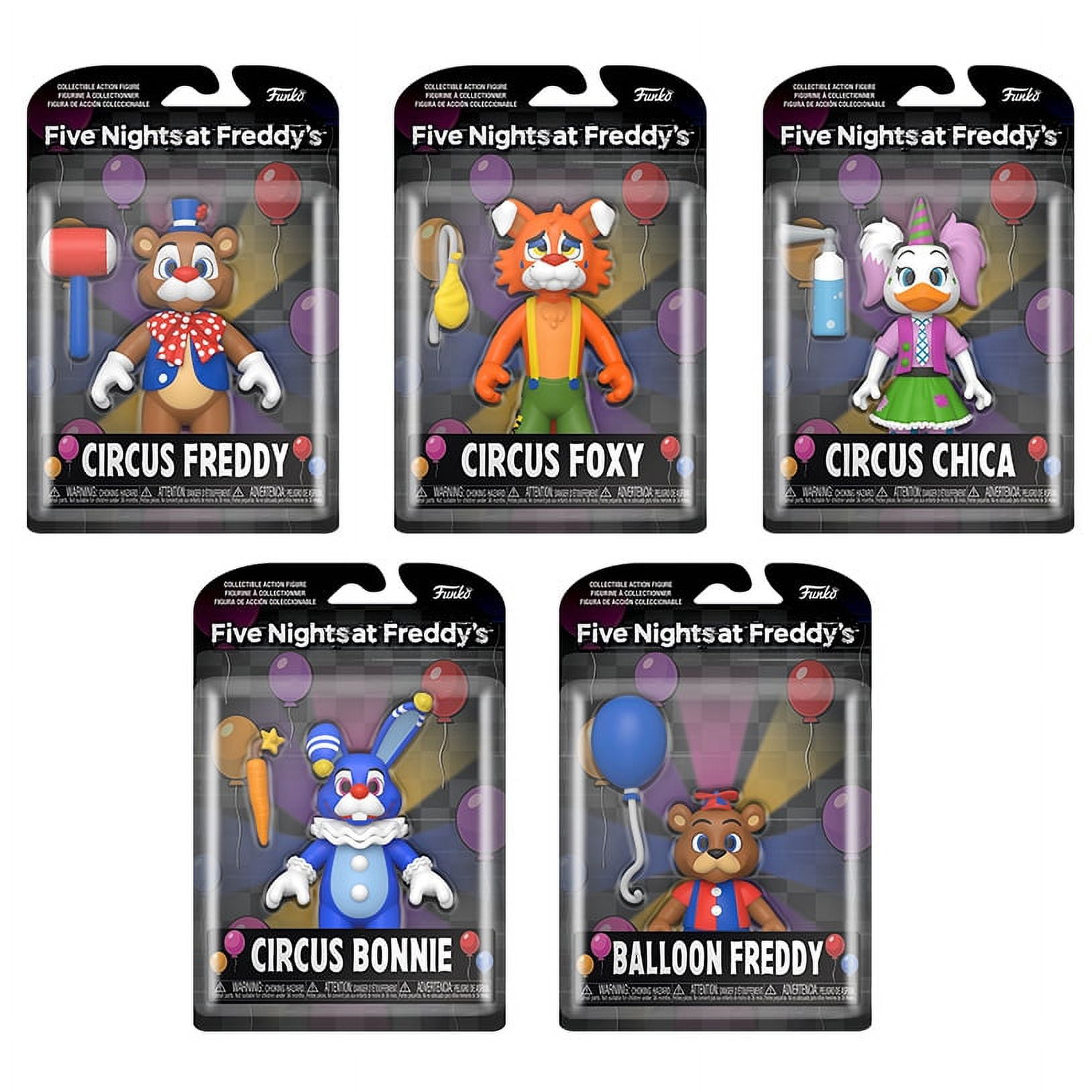 Funko Five Nights at Freddy's Action Figures: Circus Set of 5 (5 inch ...