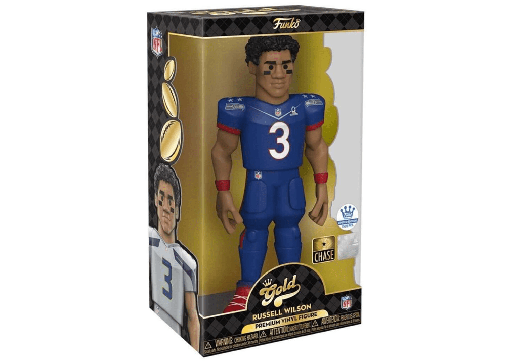 Funko GOLD NFL Russell Wilson Premium Vinyl Figure CHASE 12" [Blue ...