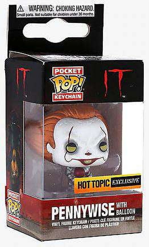 Funko IT Pennywise Horror Clown Key Ring Chain - Pocket POP! Metallic ...