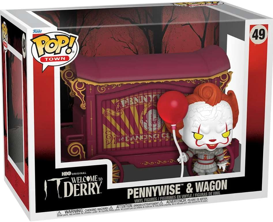 Funko IT: Welcome to Derry POP! Town Pennywise & Wagon Vinyl Figure ...