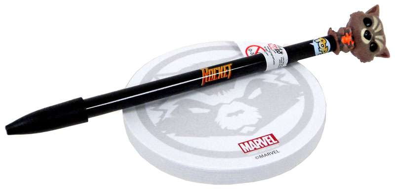 Funko Marvel Collector Corps Rocket Raccoon Pen & Sticky Notes ...