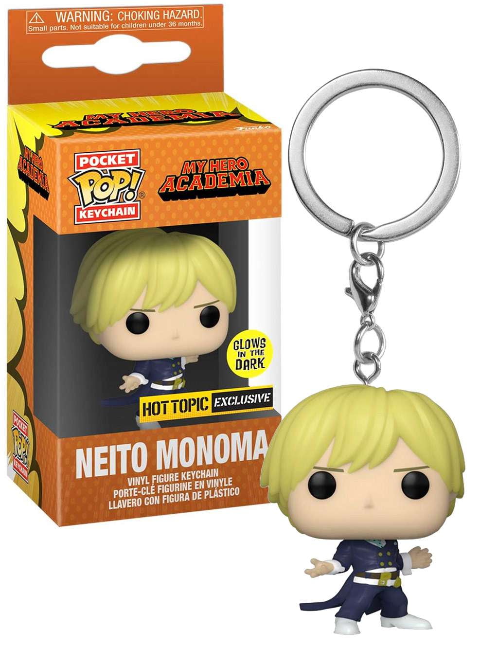 Funko My Hero Academia Pocket POP! Neito Monoma Keychain (Glow-in-the ...