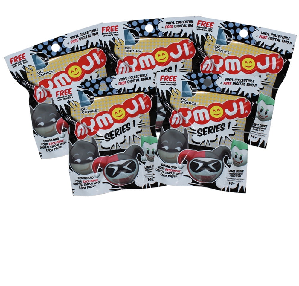 Funko MyMoji - DC Emoticons Faces - Blind Packs (5 Pack Lot) (1.5 inch ...