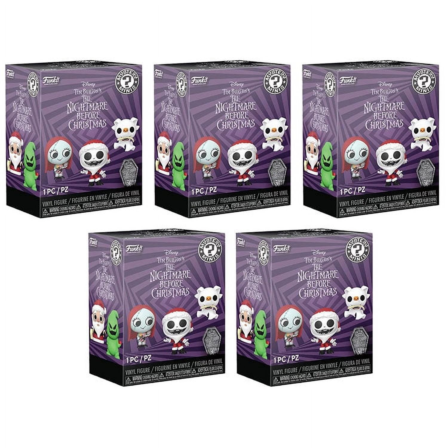 Funko Mystery Mini Figures - Nightmare Before Christmas 30th Ann. - BLIND BOXES (5 Pack Lot ...