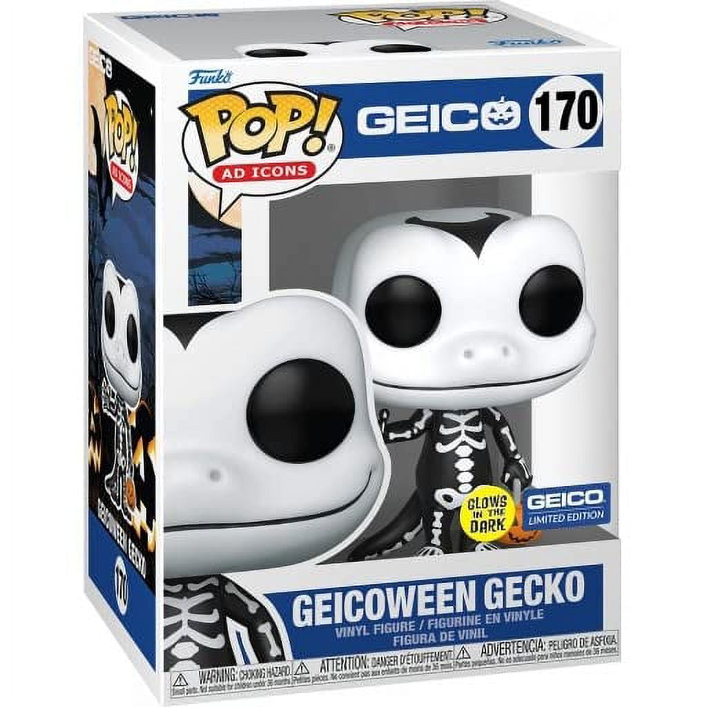 Funko POP! Ad Icons Geico - Geicoween Gecko #170 [Skeleton, Glows in ...