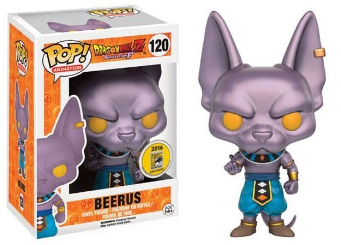 Funko POP! Animation Dragonball Z Beerus #120 SDCC Sticker Exclusive ...