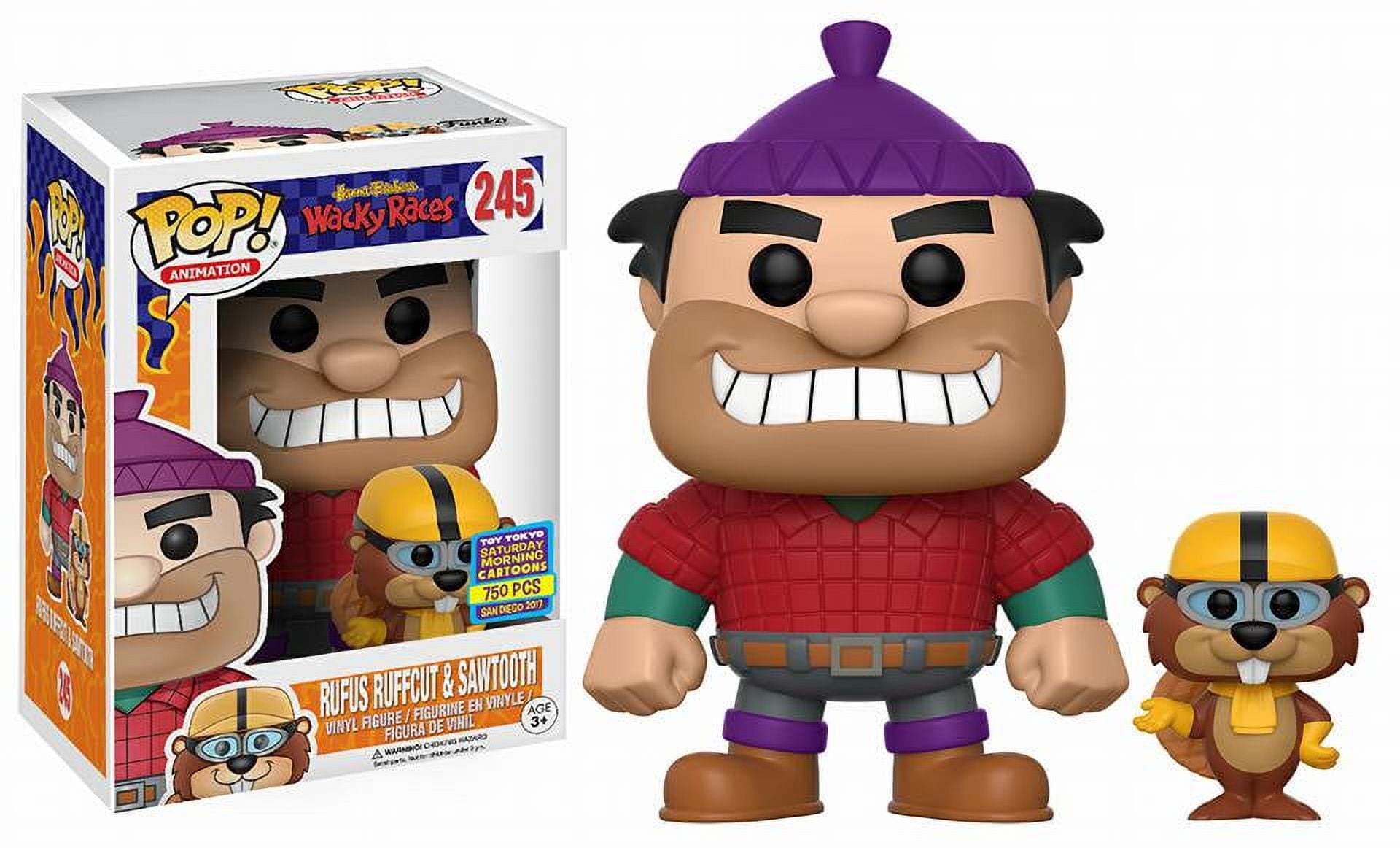 Funko POP! Animation Hanna Barbera Wacky Races Rufus Ruffcut & Sawtooth ...