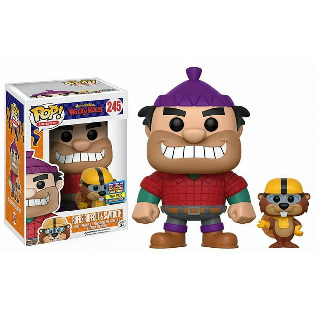 Funko POP! Animation Hanna Barbera Wacky Races Rufus Ruffcut & Sawtooth ...