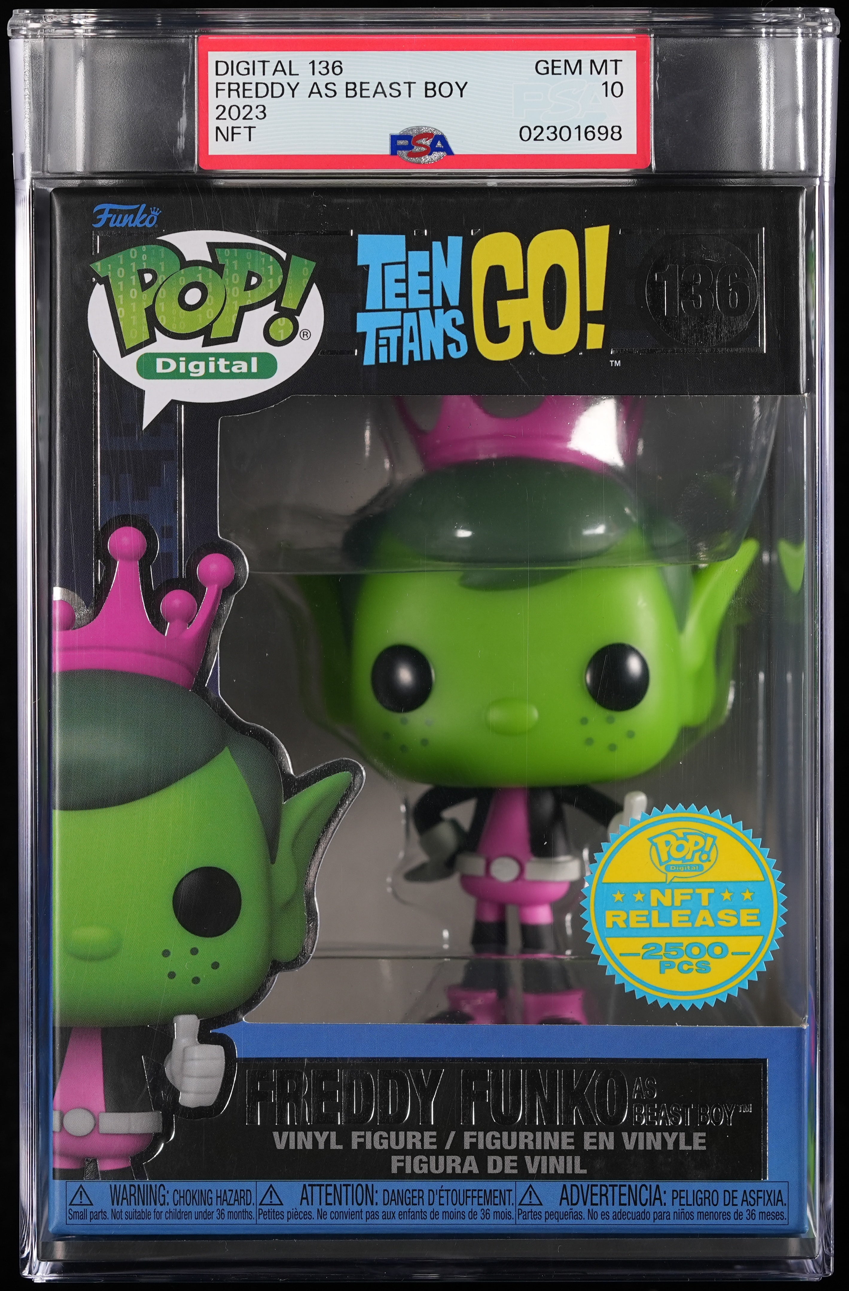 Funko POP! Digital Teen Titans Go! Freddy Funko as Beast Boy #136 - PSA ...
