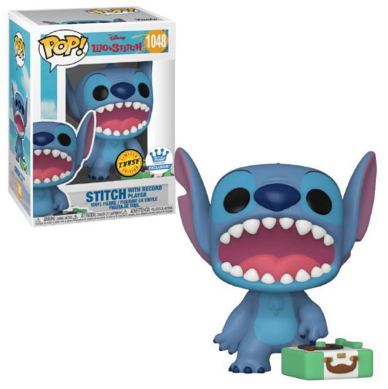 Funko POP! Disney Lilo & Stitch - CHASE Stitch with Record Player #1048 ...
