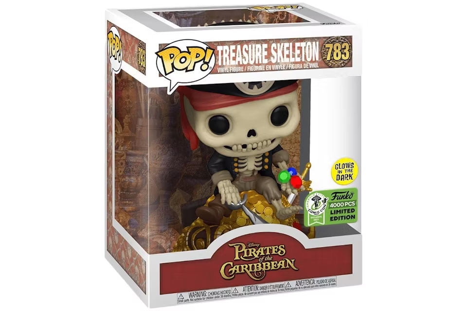 Funko POP! Disney Pirates of The Caribbean Treasure Skeleton (Glow) 783 ...