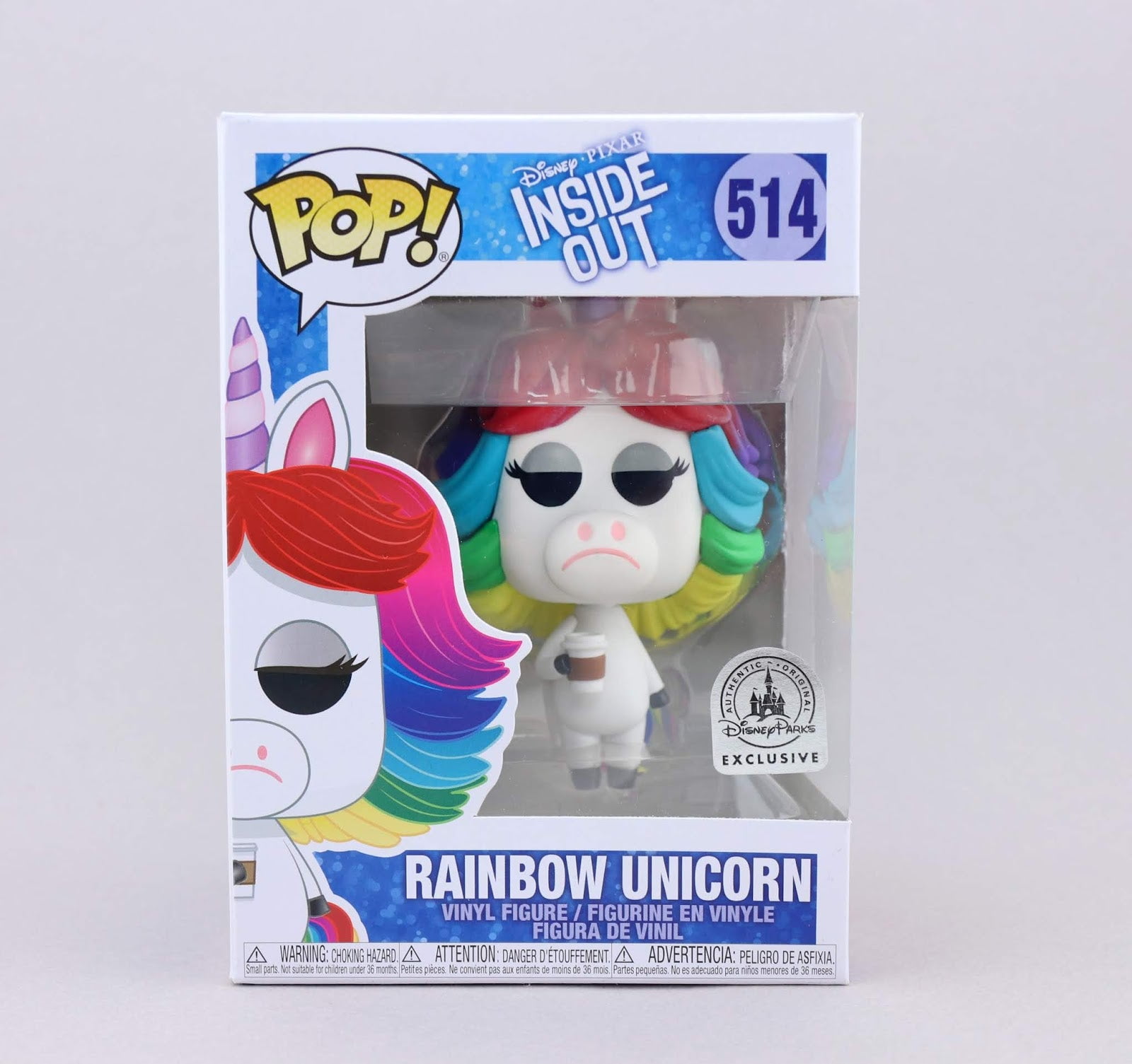 Funko POP! Disney Pixar Inside Out Rainbow Unicorn Vinyl Figure ...