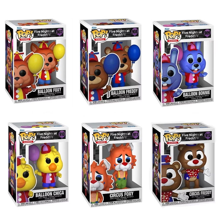 Funko Pop Games Five Nights At Freddys Circus Balloon Vinyl Figures Set Of 6 Chica Foxy