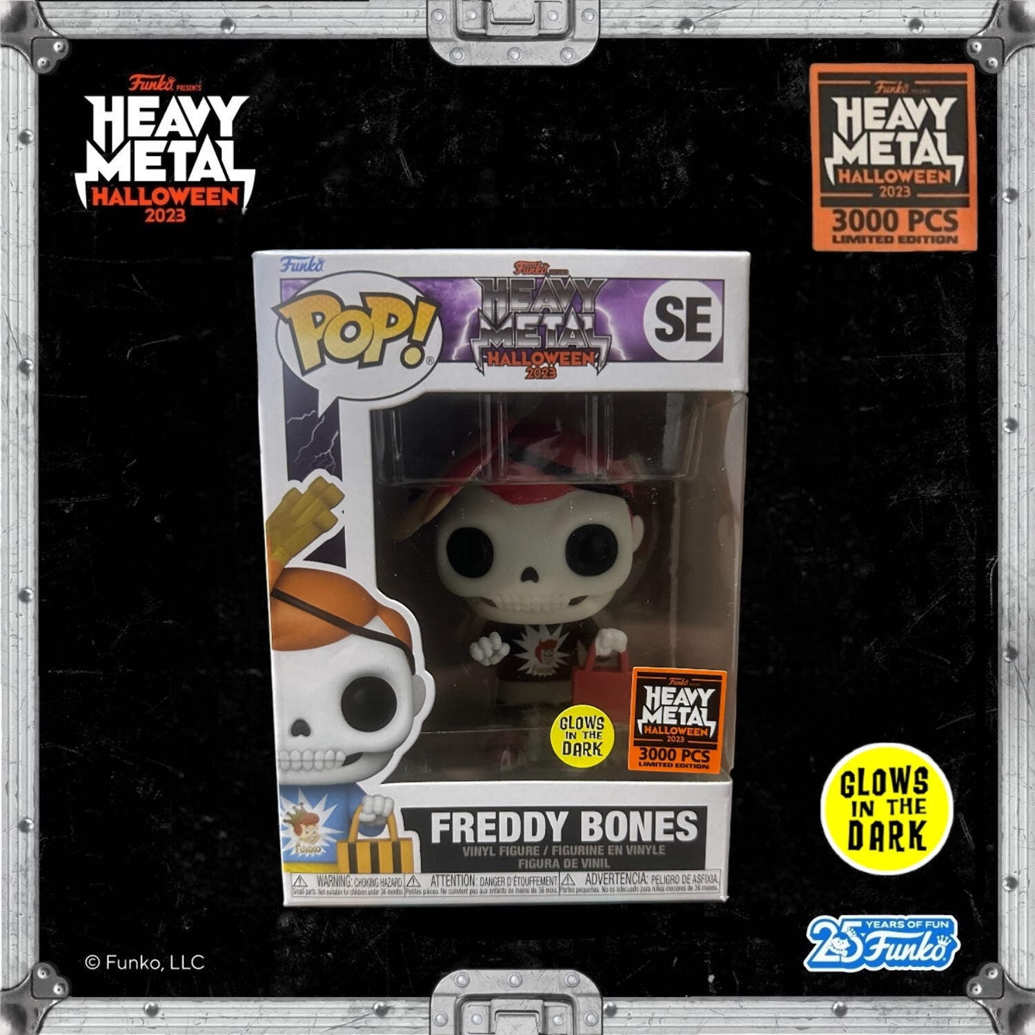 Funko POP! Heavy Metal Halloween 2023 Freddy Bones White Glow Exclusive ...