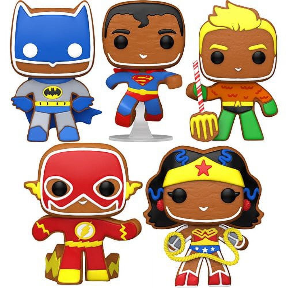 Funko POP! Heroes: DC Holiday Gingerbread Set of 5 - Walmart.com