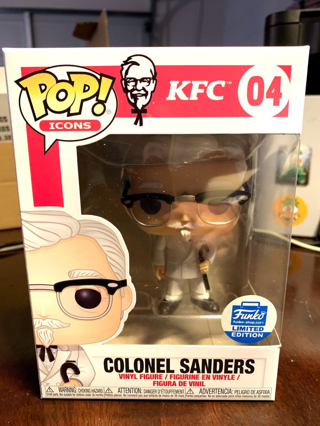 Funko POP! Icons KFC Colonel Sanders With Cane Shop Exclusive - Walmart.com
