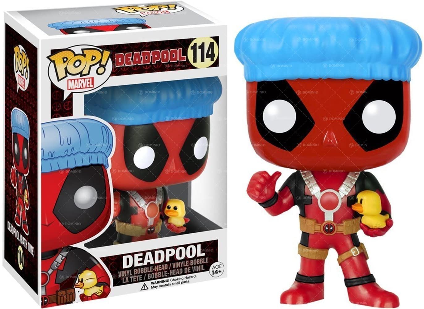 Funko POP! Marvel Bath Time Deadpool Exclusive 114 Vinyl Bobble-Head ...