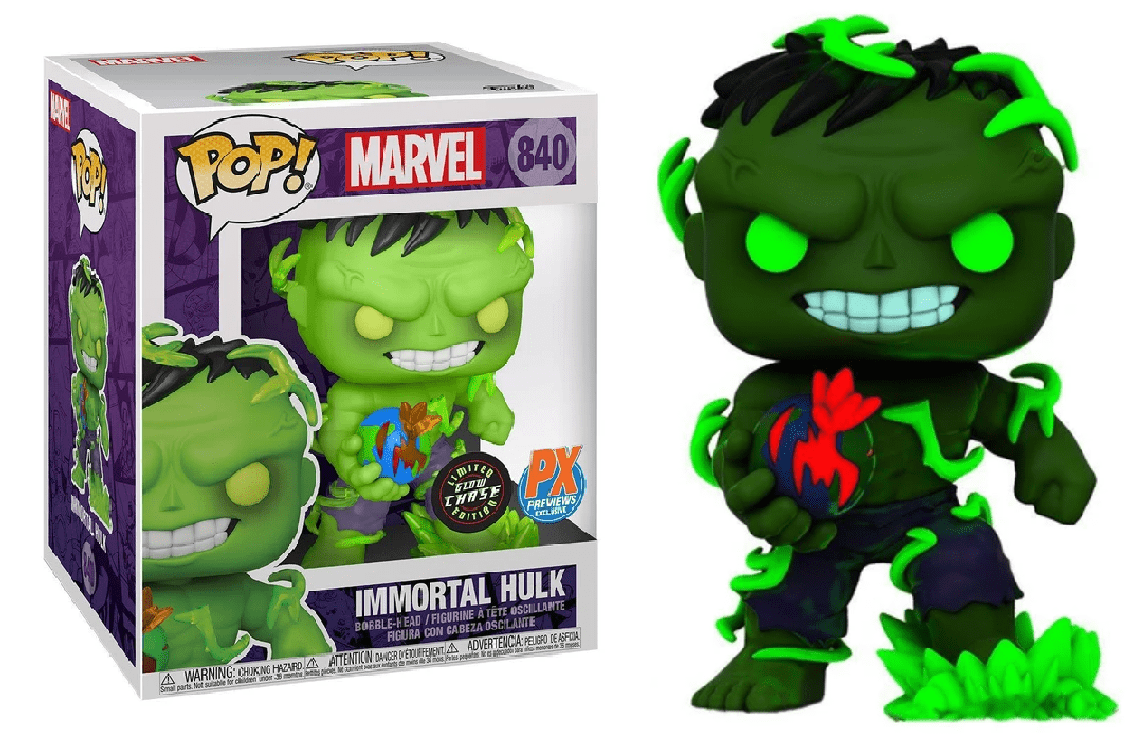Funko POP! Marvel CHASE 6 Inch Immortal Hulk #840 [Glows in the Dark ...