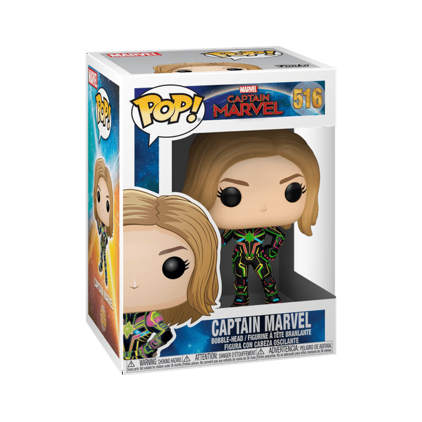Funko POP Marvel: Captain Marvel - Captain Marvel w/ Neon Suit ...