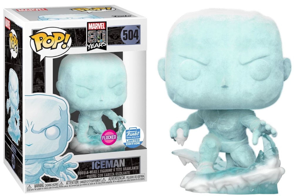 Limited Edition Funko POP! Marvel Iceman Vinyl Figure [Flocked] - 80 ...