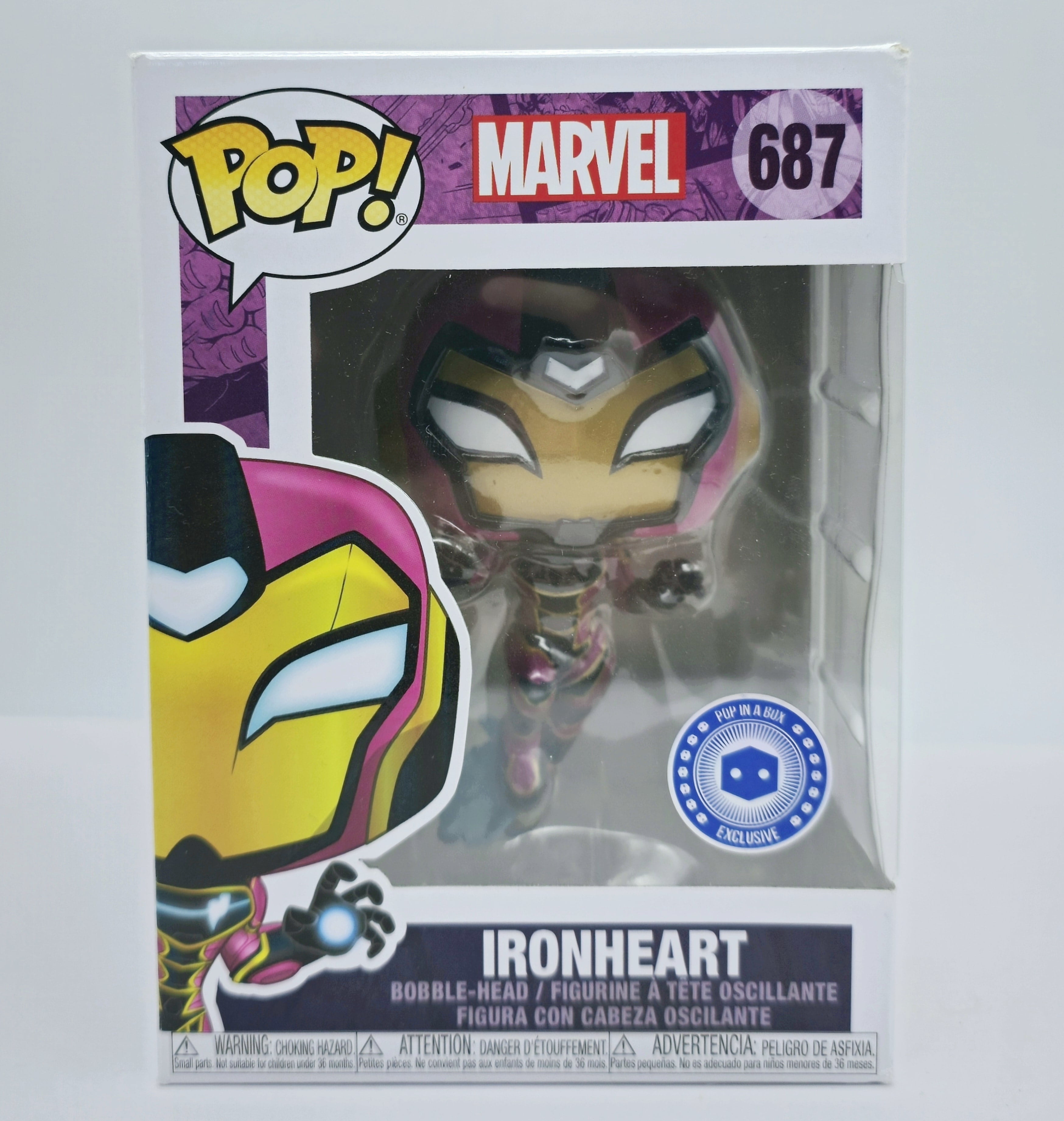 Funko POP! Marvel Ironheart 687 Exclusive (Box Blemish) w/ .50mm POP ...