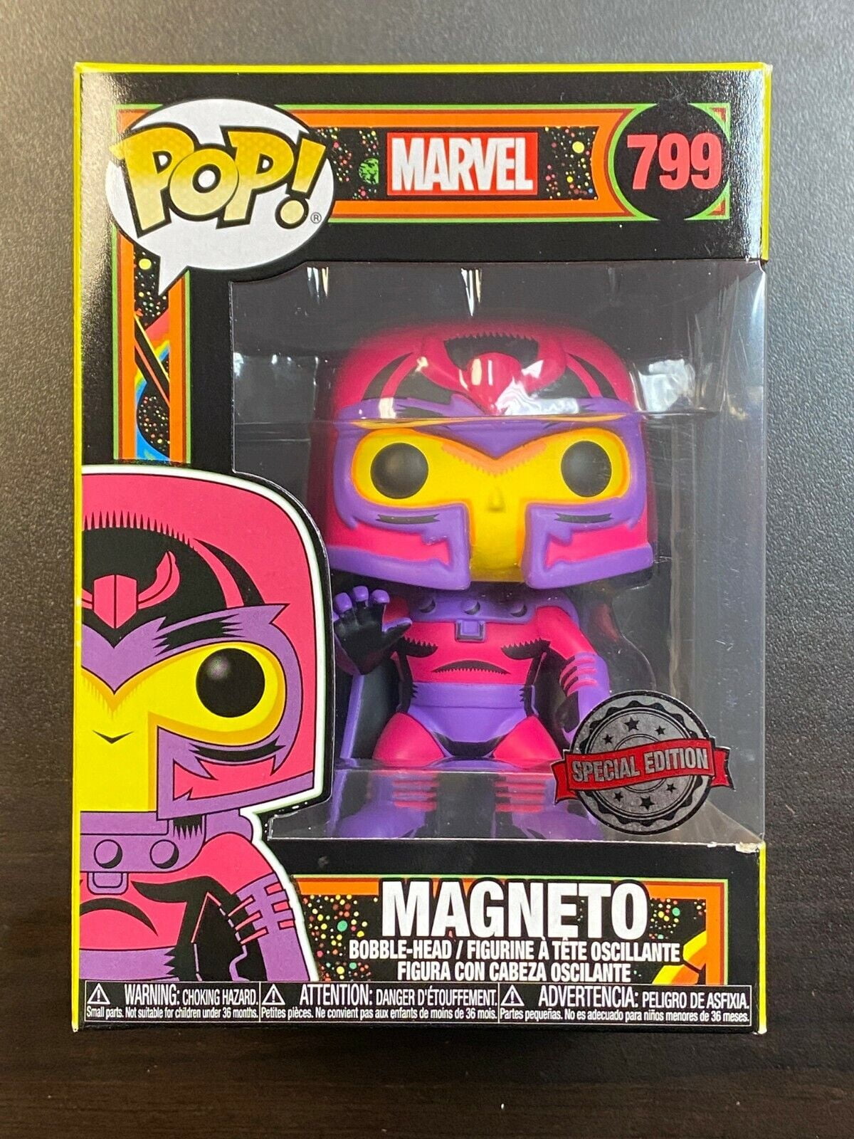 Funko POP Marvel Magneto Black Light Glow #799 Special Edition ...