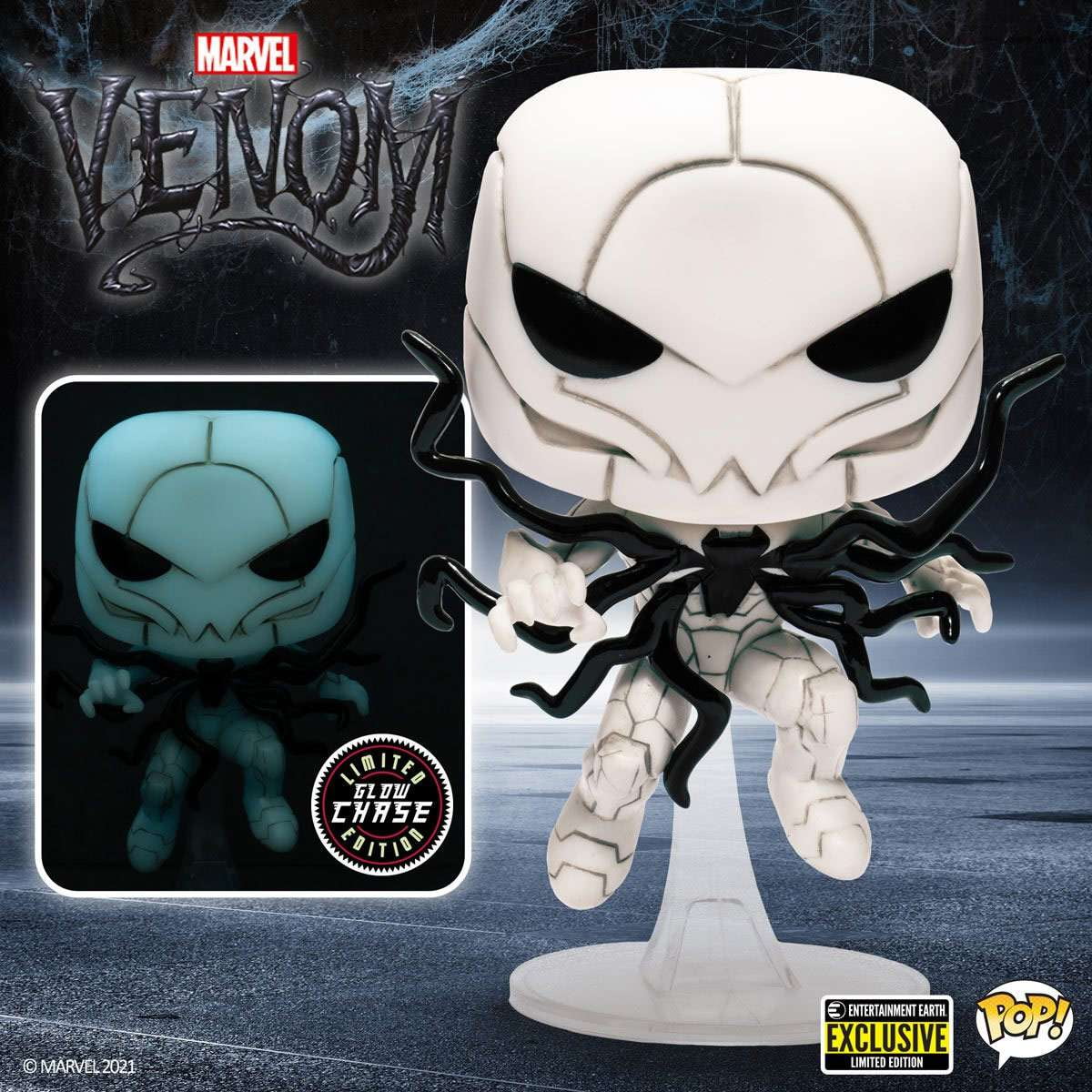 Funko POP! Marvel Poison Spider-Man Vinyl Bobble Head (Glow-in-the-Dark ...