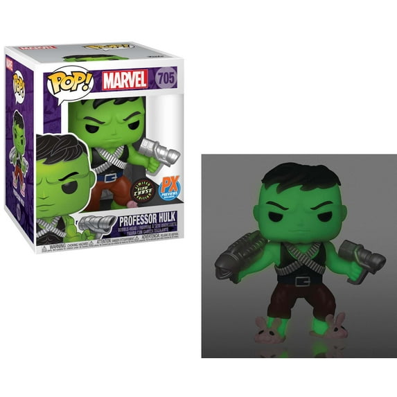 Funko POP! Marvel Professor Hulk Vinyl Bobble Head (Super-Sized, Glow ...