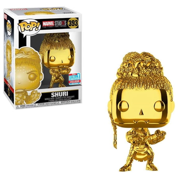 393 Shuri (Gold) Chrome - Marvel Studios 10 Years 2018 Con Funko POP ...