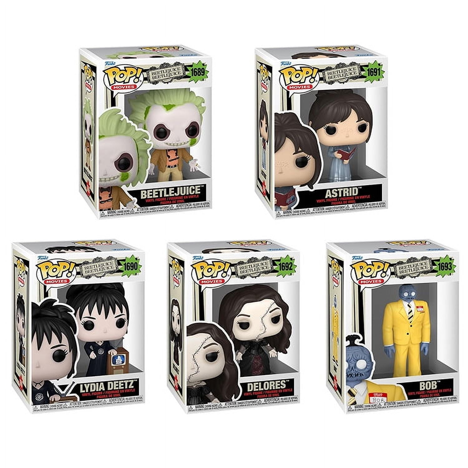Funko POP! Movies - Beetlejuice S3 Vinyl Figures - SET OF 5 [Astrid ...