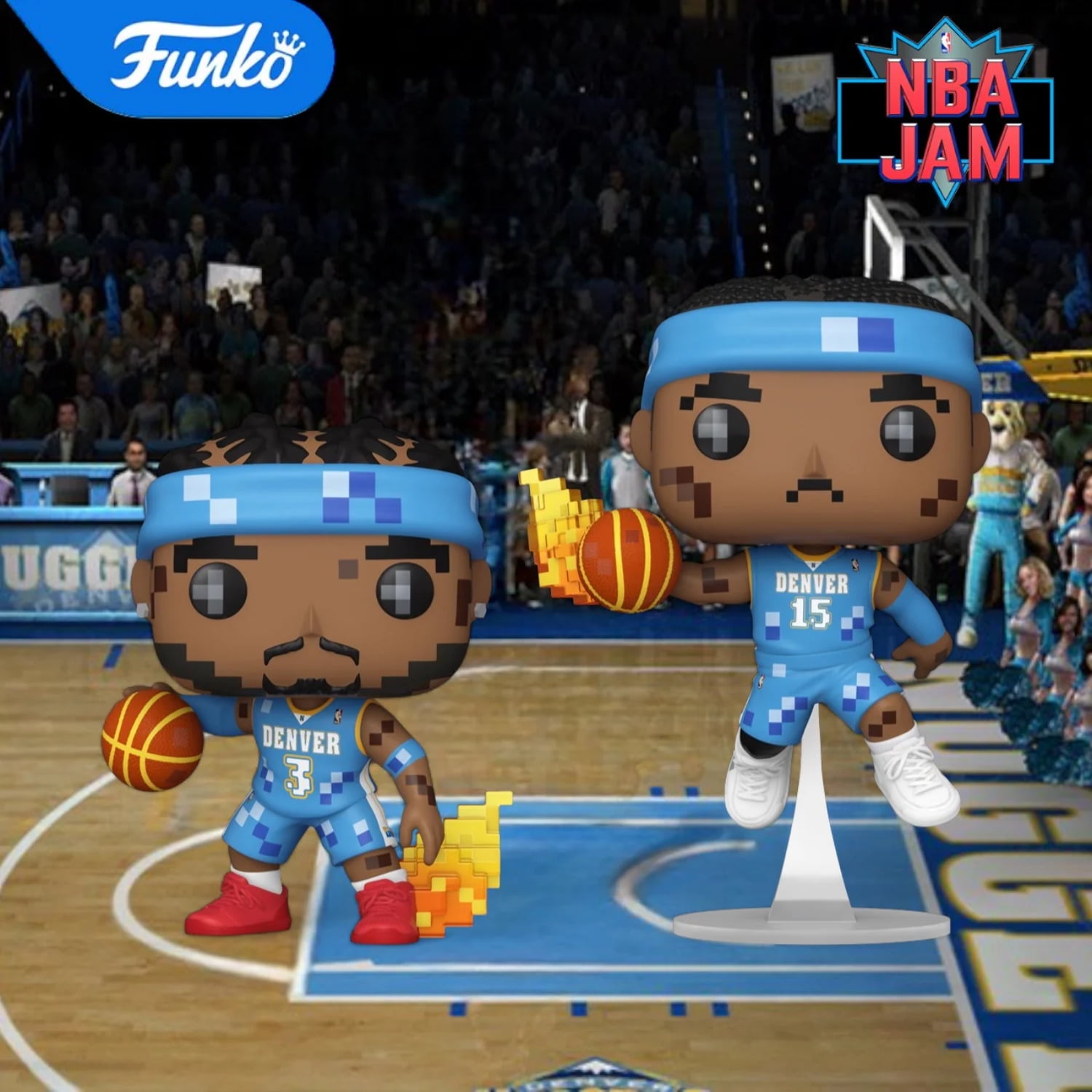 Allen Iverson & Carmelo Anthony (Denver Nuggets) 8-Bit NBA Jam Funko ...
