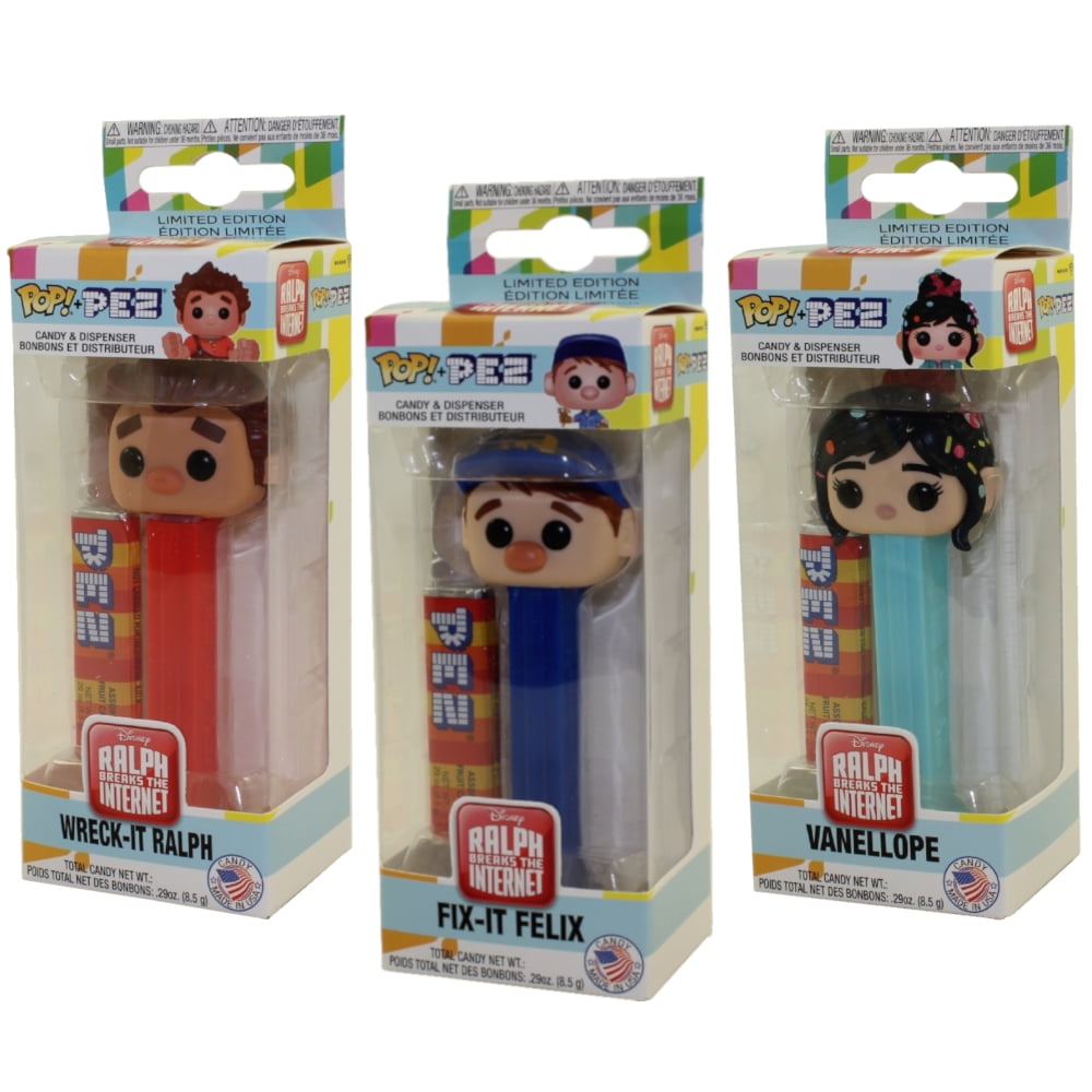 Funko POP! PEZ Dispensers - Wreck-It Ralph - SET OF 3 (Vanellope, Fix ...
