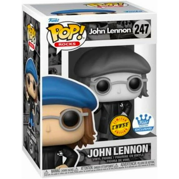 Funko POP! Rocks John Lennon B&W 247 Exclusive *Chase* w/ .50mm POP ...