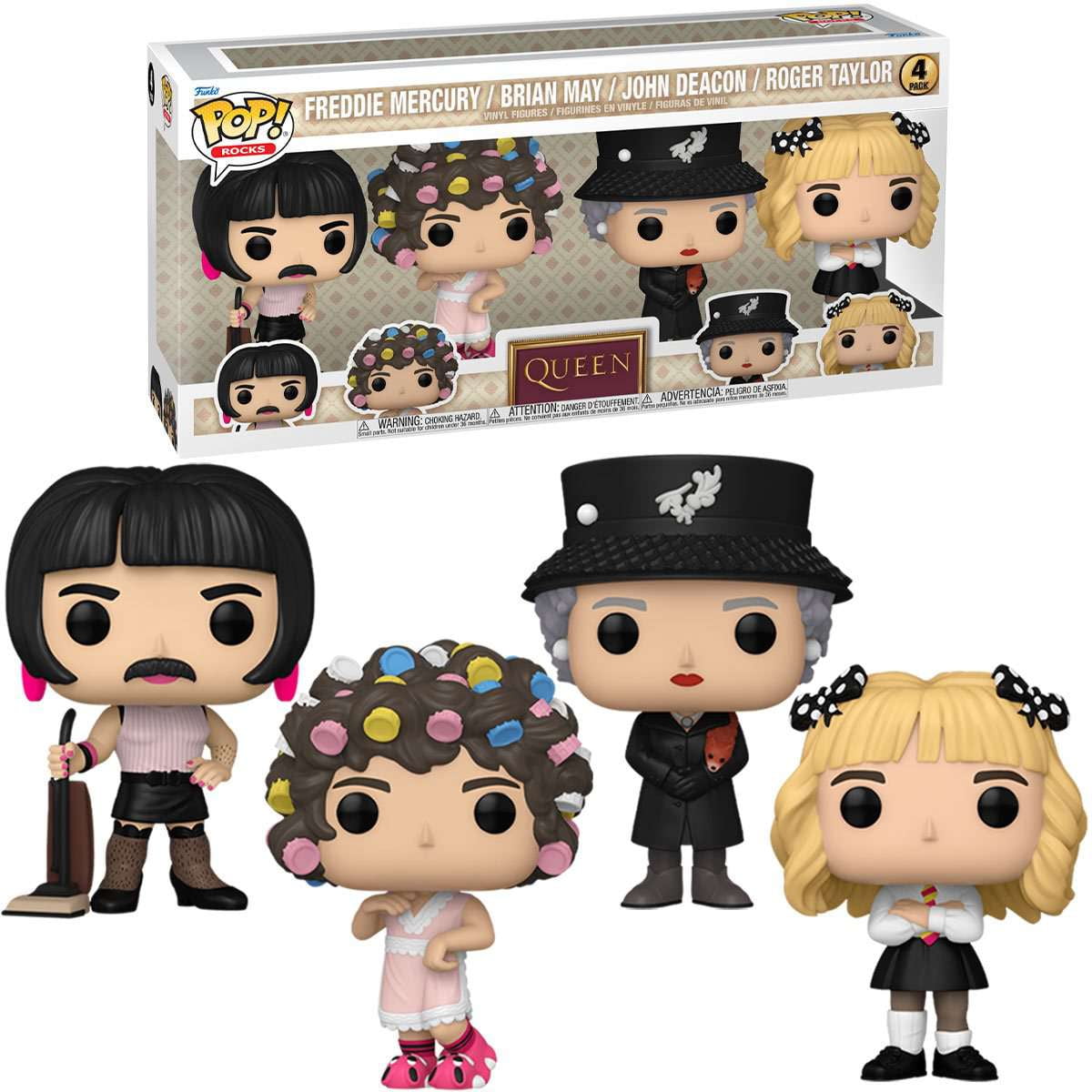 Funko POP! Rocks Queen Vinyl Figure 4-Pack (I Want to Break Free ...