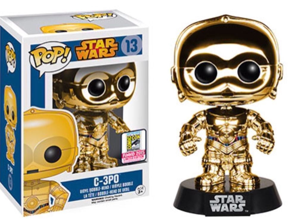 Funko POP! Star Wars C-3PO (Chrome Metallic) #13 (Blue Box) SDCC 2015 ...