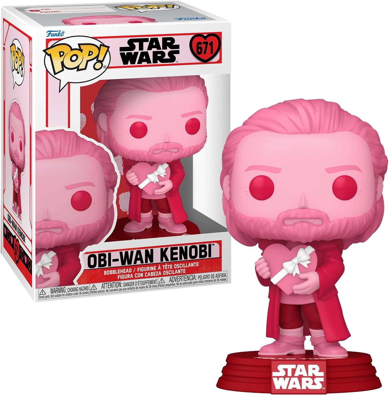 Funko POP! Star Wars Obi-Wan Kenobi Vinyl Figure (Valentine's Day 2024 ...